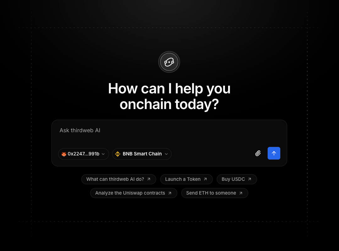 thirdweb AI now available in dashboard