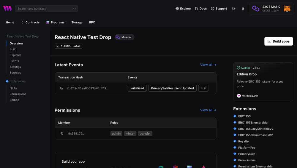 Getting started with React Native and thirdweb Getting started with React Native and thirdweb