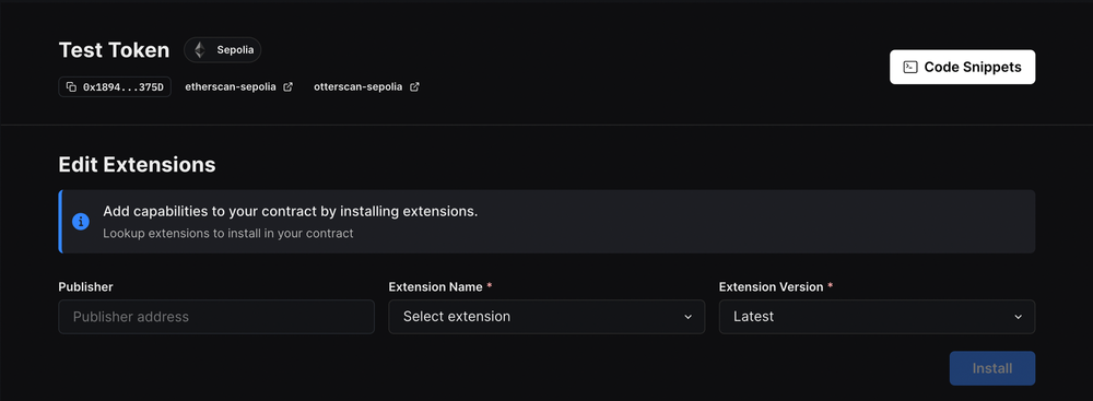 Guide: write and deploy Modular Smart Contracts.