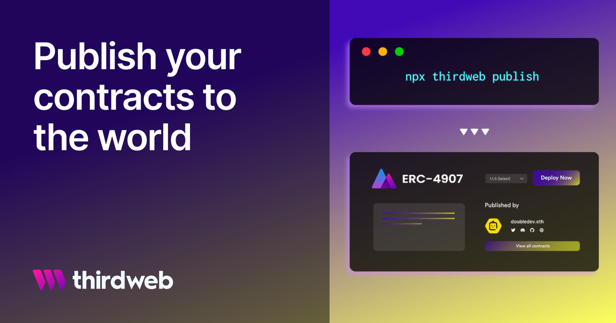 Introducing thirdweb Publish