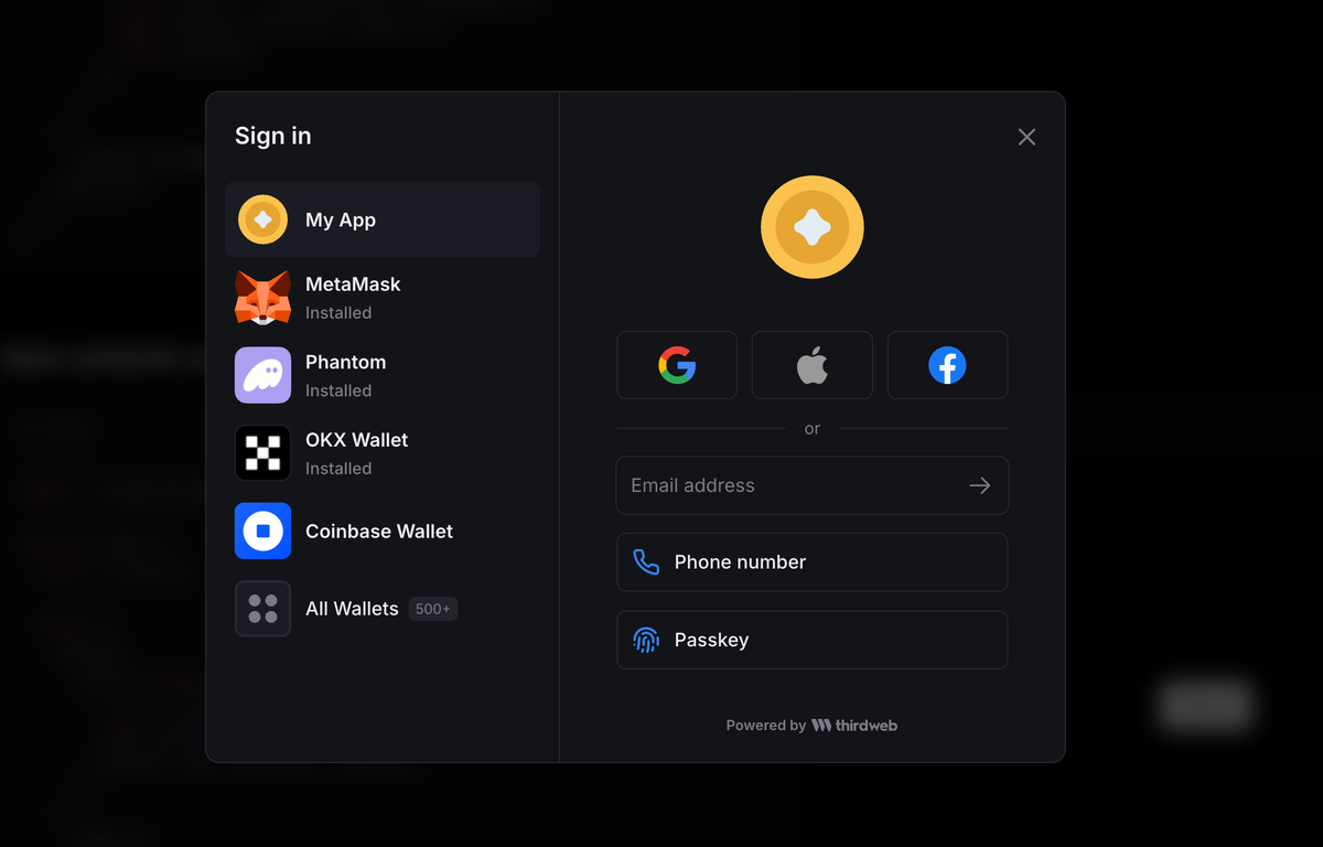 In-app wallet customization