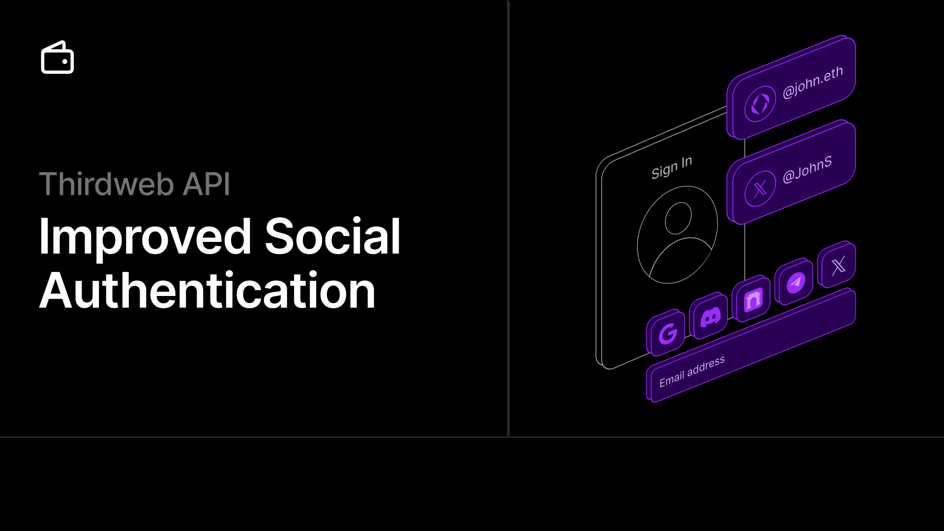 thirdweb API: Improved Social Authentication