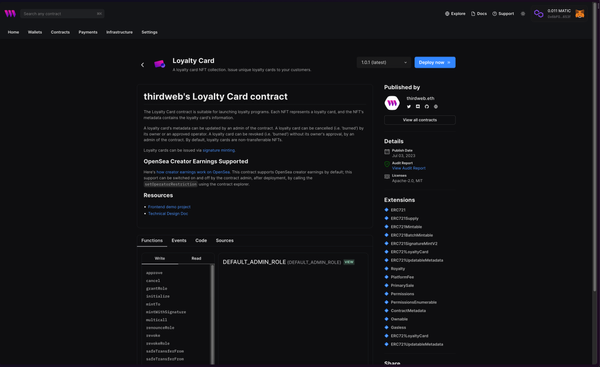 Build a Loyalty Program using the Loyalty Card Contract