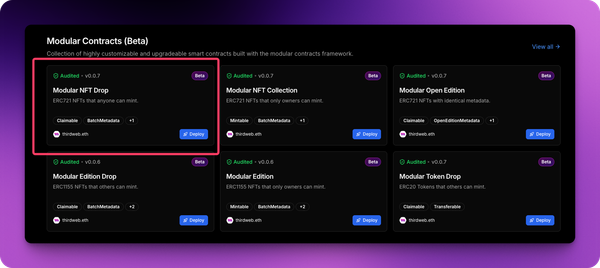 How to Create and Deploy Modular Contracts with thirdweb