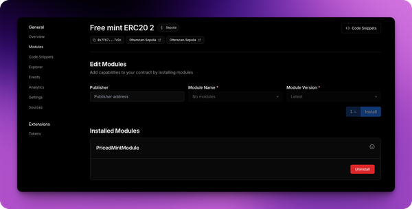 How to Build Modular Smart Contracts with thirdweb SDK